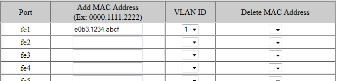 How to configure the Static MAC feature on EtherWAN managed switches | EtherWAN