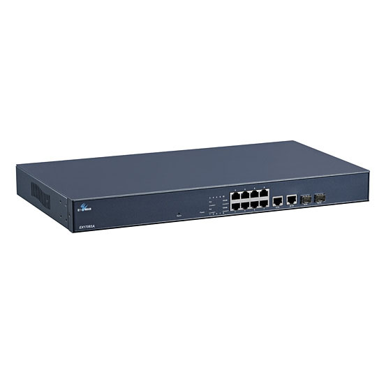 EX17082A - Unmanaged 8-port PoE (IEEE802.3at) 10/100BASE-TX and 2-port ...