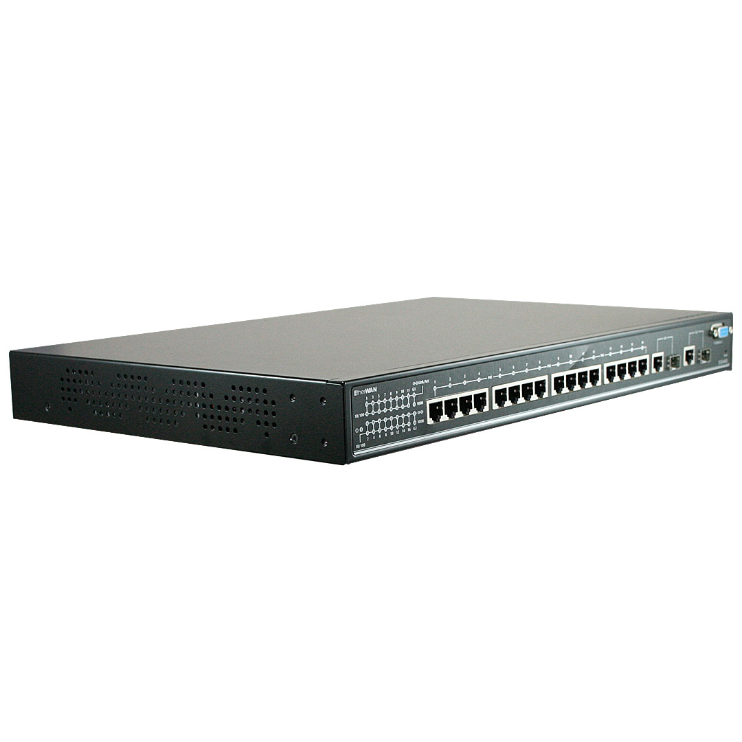 EX24402 - Managed 16-port 10/100BASE PoE with 2-port Gigabit SFP Combo ...